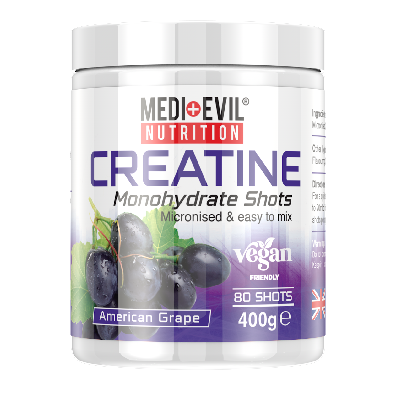 Creatine Monohydrate American Grape | Medi-Evil Nutrition – Medi Evil ...
