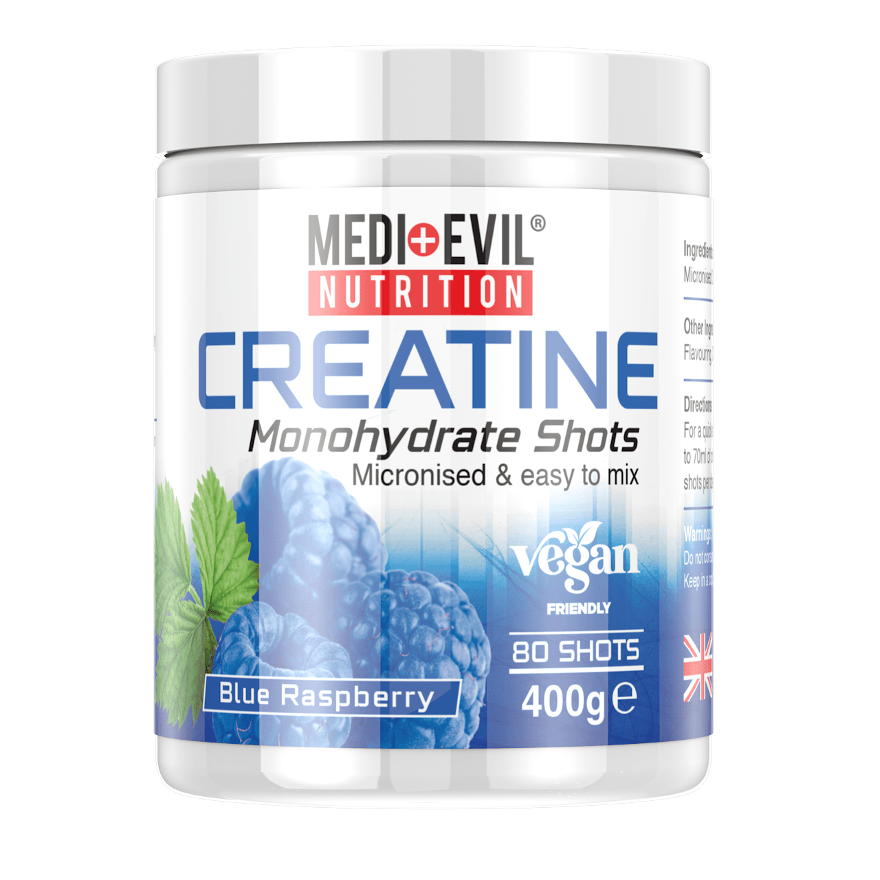 Creatine Monohydrate Blue Raspberry | Medi-Evil Nutrition – Medi Evil ...